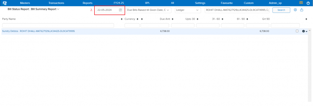 Bill Status Report - RealBooks