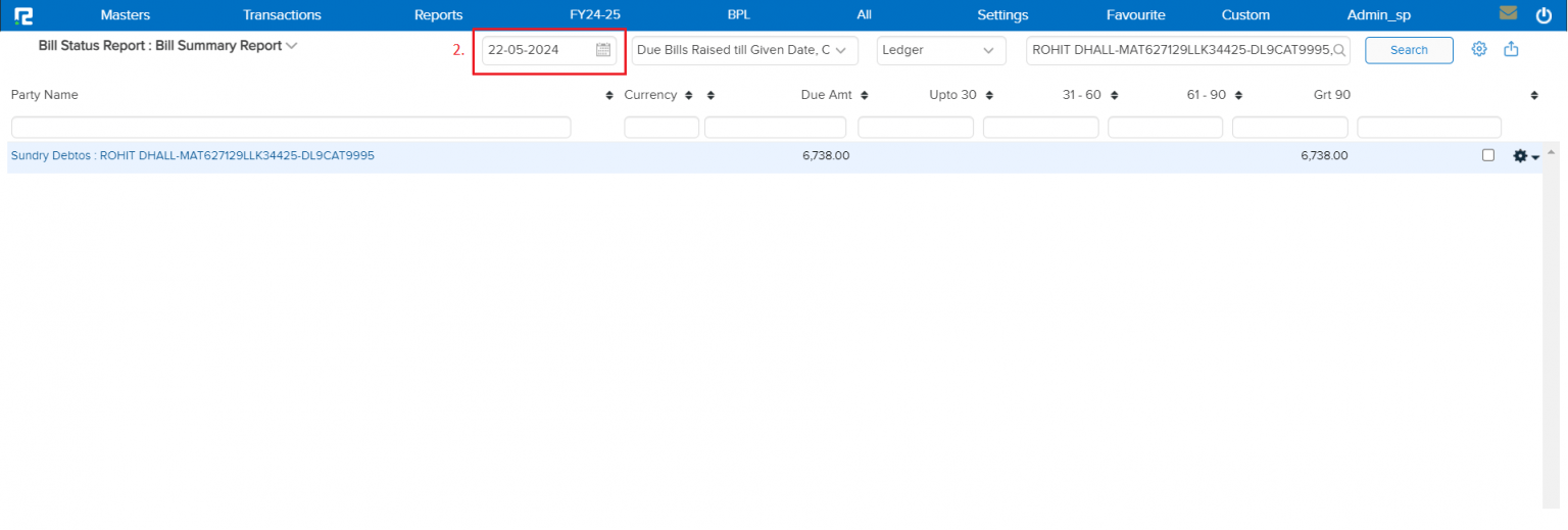 Bill Status Report - RealBooks