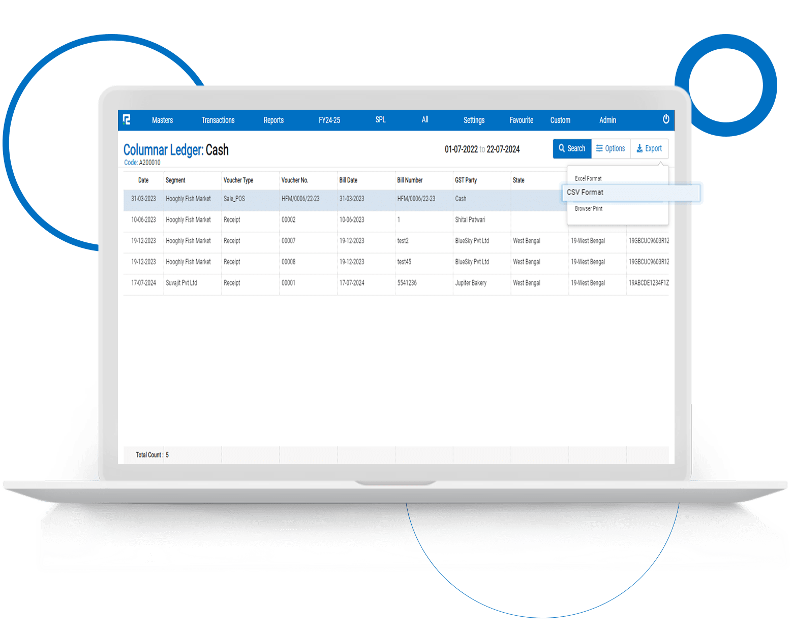 Ledger Columnar Reports Now Available in CSV! - RealBooks