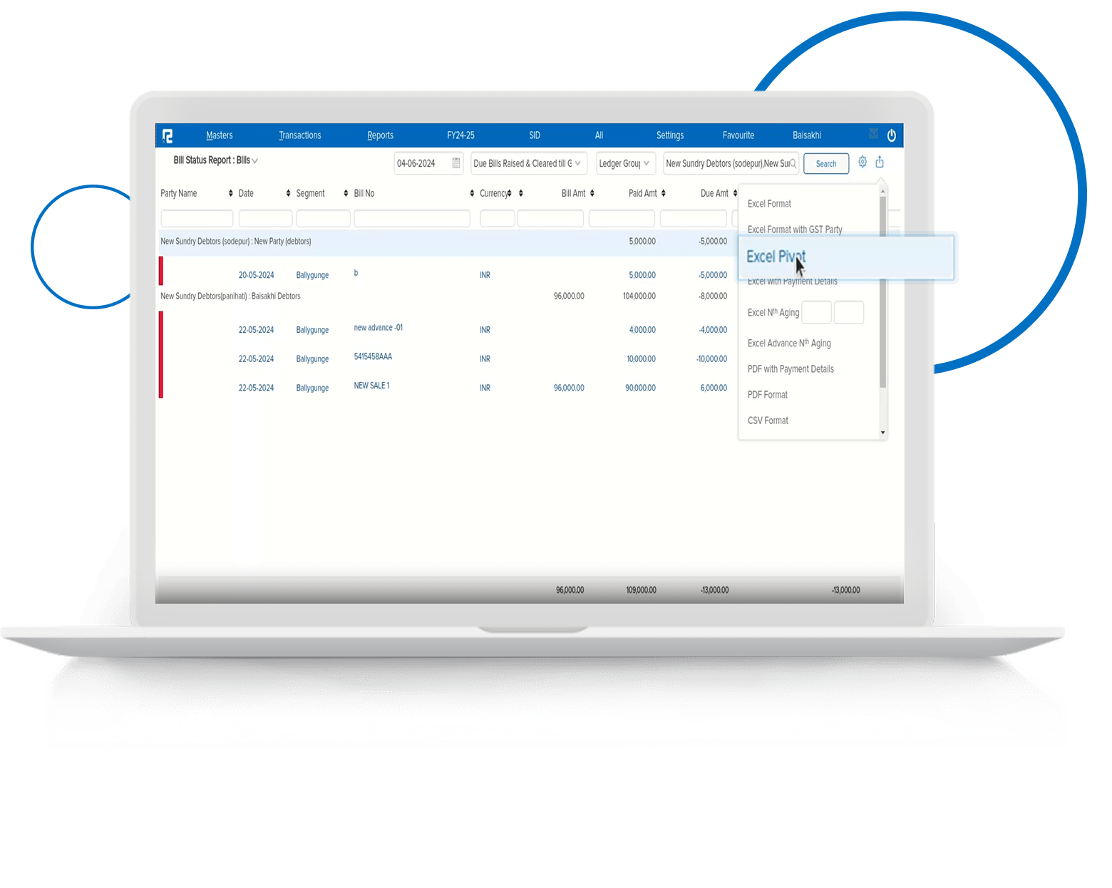 New Enhanced Bill Status Reporting with Excel Pivot Export! - RealBooks